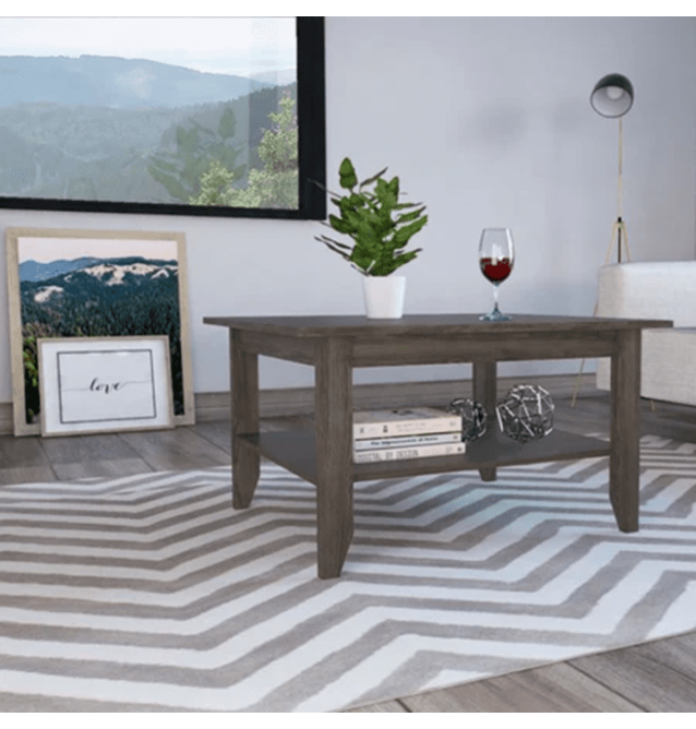 Muebles Concepto G | Mesa de Centro SArume Chocolate con Entrepaño Inferior