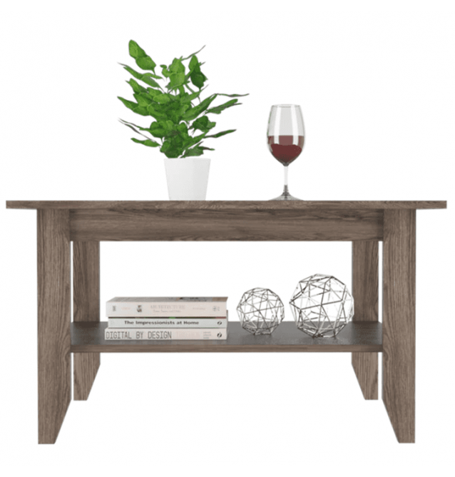 Muebles Concepto G | Mesa de Centro SArume Chocolate con Entrepaño Inferior