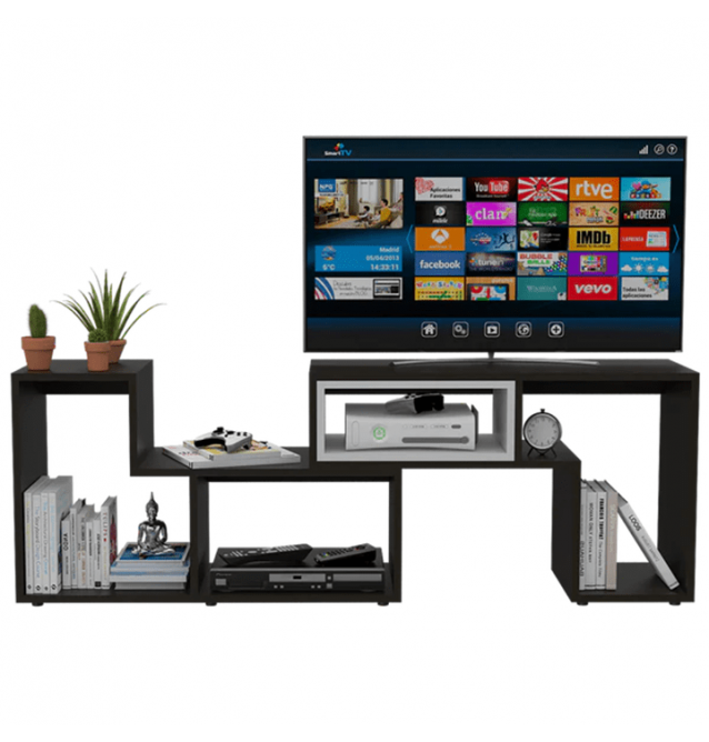 Muebles Concepto G | Mesa de TV Ascher Wengue y Blanco para Televisor ...